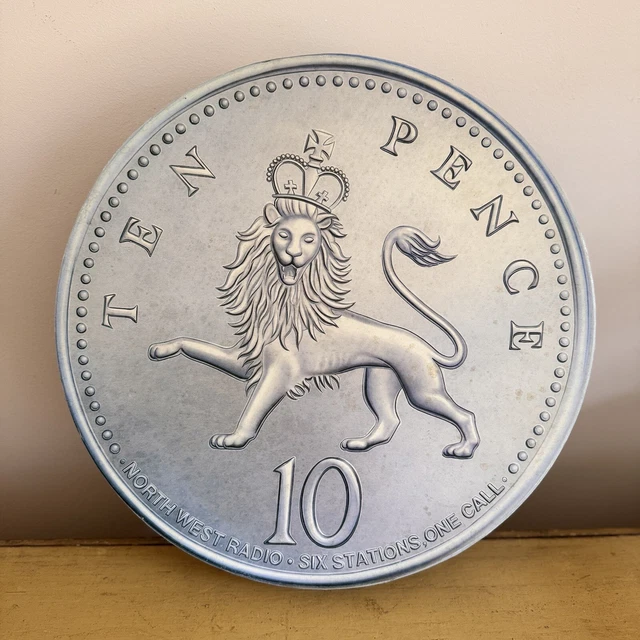 VINTAGE ADVERTISING COLLECTABLE Giant Cardboard Coin Box Piccadilly ...