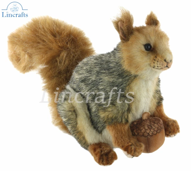 HANSA CROUCHING GREY Squirrel 8049 Soft Toy Sold by Lincrafts UK Est ...