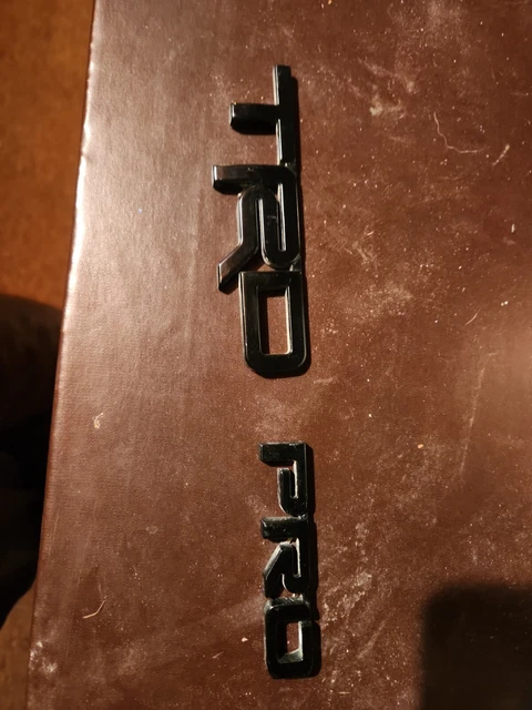 USED GENUINE TOYOTA TRD PRO Metal Emblem Set Gloss Black Finish OEM ...