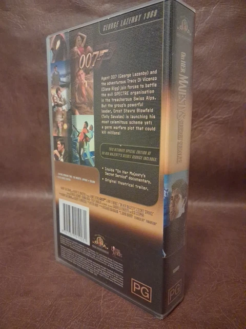 007 JAMES BOND (VHS PAL) On Her Majestys Secret Service $15.99 ...