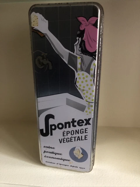 ANCIENNE BOITE PUBLICITAIRE éponge Spontex, rangement éponges EUR 4,50 ...