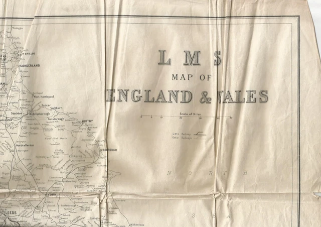 VINTAGE LMS MAP, England and Wales, circa 1930 EUR 2,95 - PicClick IT