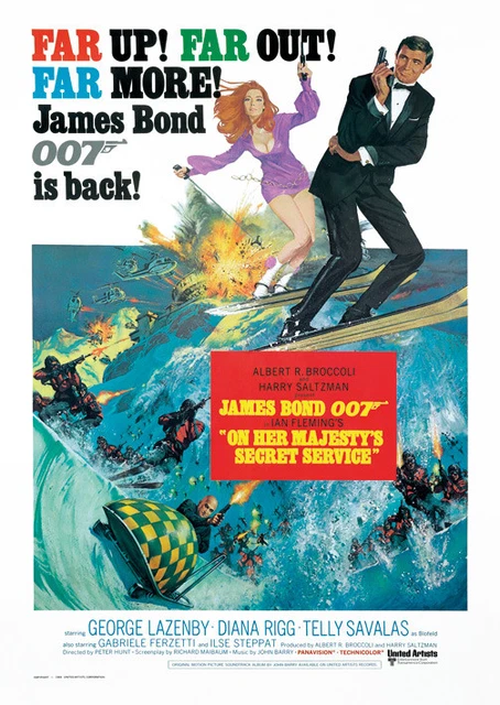 JAMES BOND - On Her Majesty'S Secret Service Image Postcard 10cm x 15cm ...