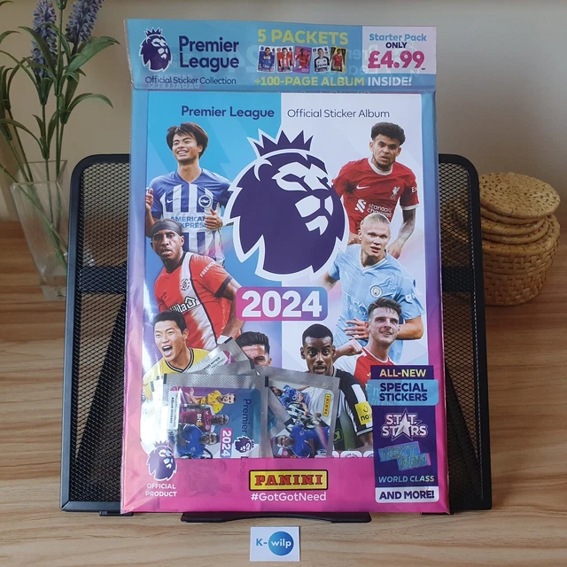 PREMIER LEAGUE 2024 Panini Sticker Collection Starter Pack Album & 5 Packets £9.99 - PicClick UK