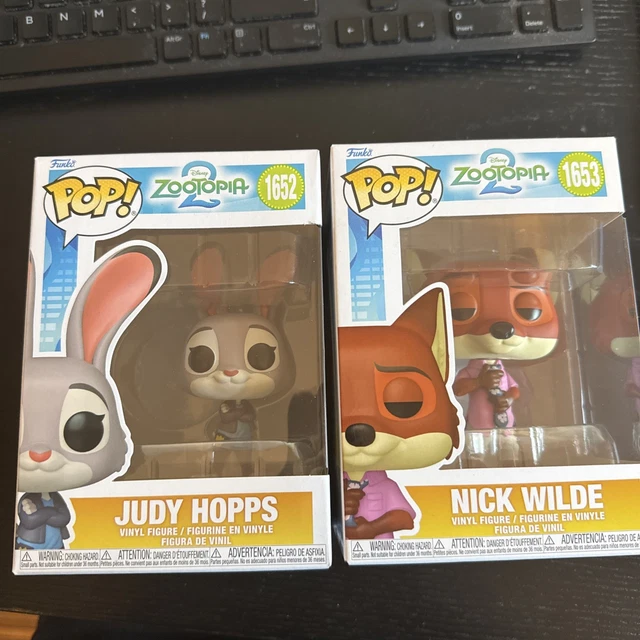 FUNKO POP! ZOOTOPIA 2 Judy Hopps and Nick Wilde Vinyl Figure #1652 ...