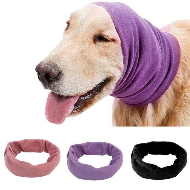PET DOGS CATS Noise Reduce Ears Cover Anxiety Relief Bathing Protection ...