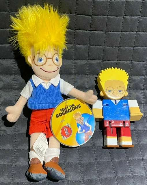 DISNEY’S MEET THE Robinsons Movie 11" Lewis Plush & 5" BLOCK Figure Lot ...
