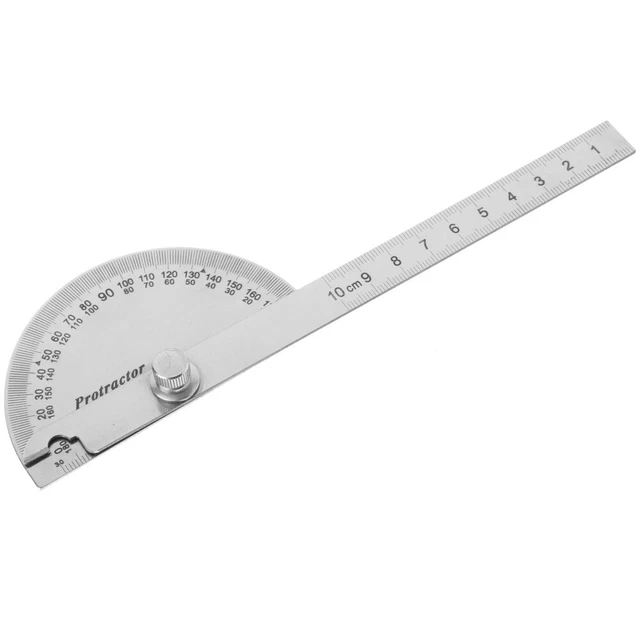 METAL PROTRACTOR ANGLE Measuring Drawing Protractors Goniometer Ruler ...