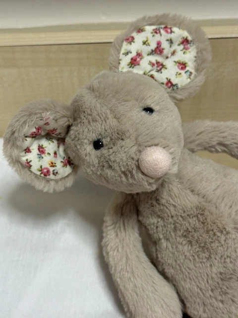 BEIGE BLOSSOM BASHFUL Small Jellycat Mouse Soft Toy £57.88 - PicClick UK