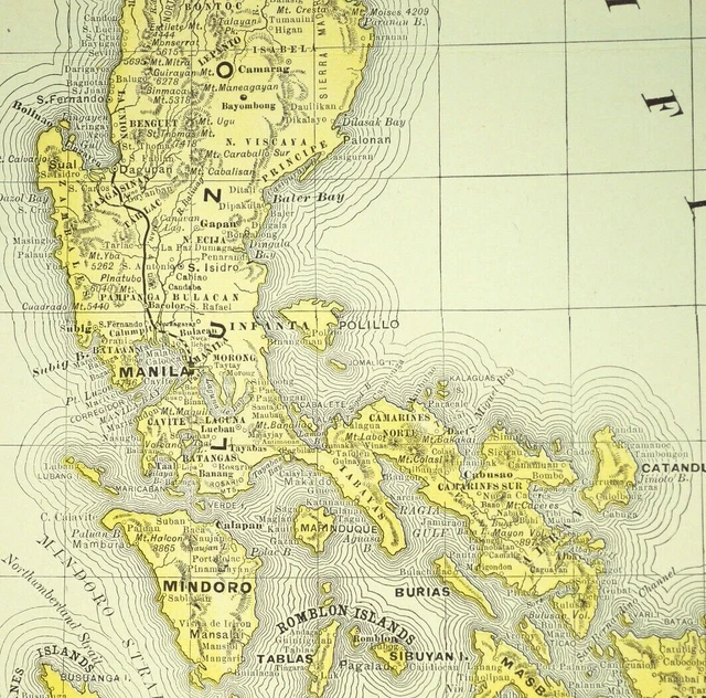 VINTAGE PHILIPPINES MAP of the PHILIPPINE Islands Wall Art Original ...