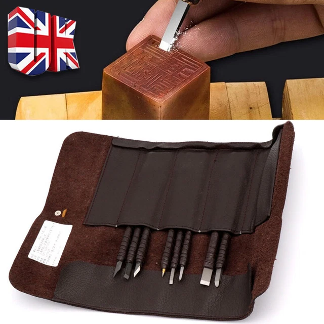 8PCS TUNGSTEN STEEL Stone Carving Sculpting Kit Carbide Hand Chisel ...