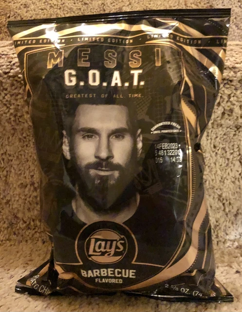 LAY'S LIONEL MESSI GOAT Limited Edition BBQ Potato Chips - New SEALED 2 ...