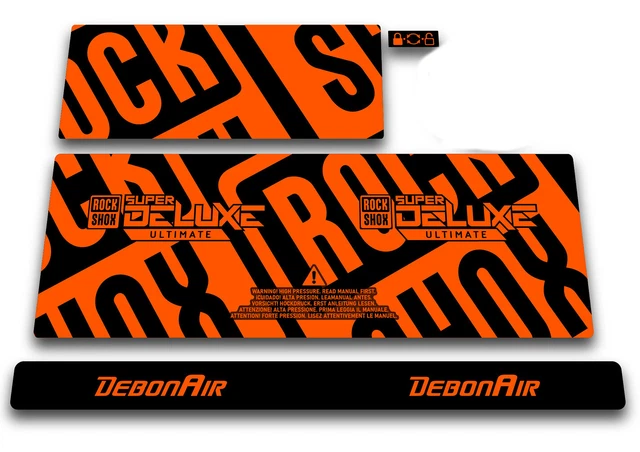 ROCKSHOX SUPER DELUXE ULTIMATE Rear Shock Stickers 2020 2021 Mountain ...