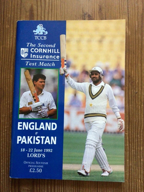ENGLAND V PAKISTAN Cricket Programme - Second Test ( Lords ) 18- 22 ...