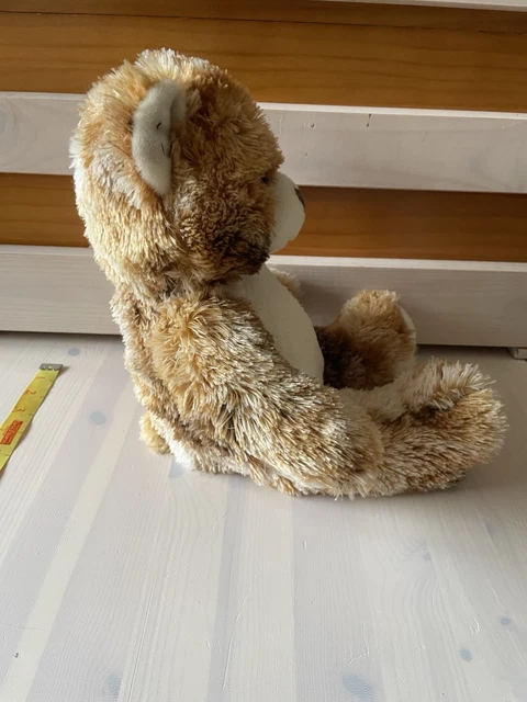 BUILD A BEAR Champ Brown Calico Heart Patch Bear Plush Soft Toy 16" £19 ...