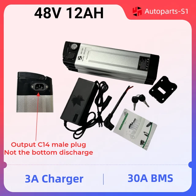 48V12AH EBIKE BATTERY Pack Lithium-ion 30A BMS Electric Bicycle 3A ...