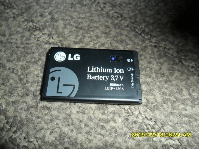 ORIGINAL LG LGIP-430A Akku Accu Batterie Li-lon Battery 3.7V 900mAh ...
