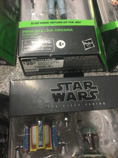 BLACK SERIES ROTJ Luke Skywalker (Endor) Leia Han Solo Lando Boba Bib ...
