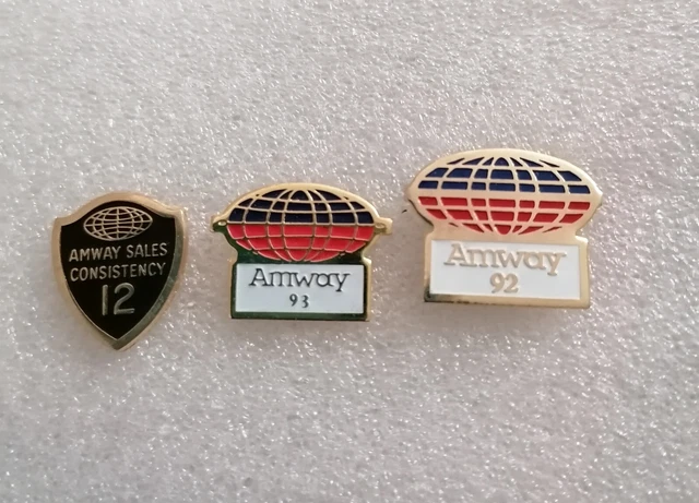 RARE 3 PIN'S AMWAY 1991, 1992 et SALES CONSISTENCY 12 / pins pin A1 EUR ...
