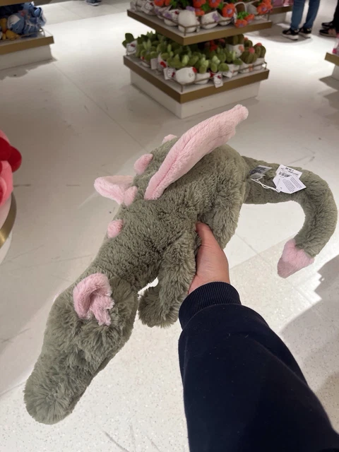 JELLYCAT MALACHY DRAGON Plush Toy Exclusive Green/Pink, 50cm £73.49 ...