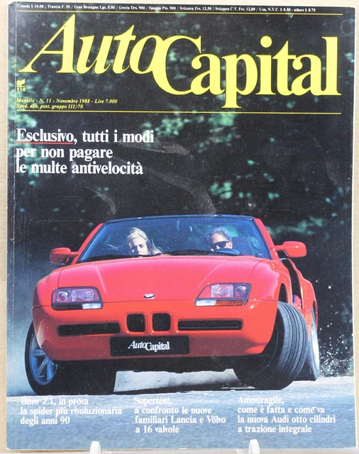 RIVISTA AUTO CAPITAL bmw z1 spider lancia volvo 16 valvole mini cooper ...