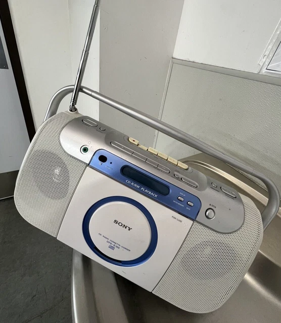 SONY CFD-E100 BOOMBOX CD CD-R/RW Playback Radio Cassette-Corder WORKING ...