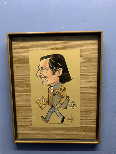 ORIGINAL PAINTING BY Peter Manders , Des O’Connor ?, Signed And Framed ...