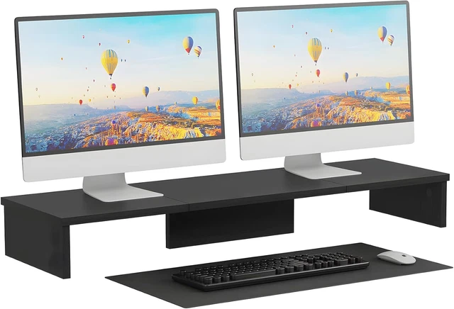 DUAL MONITOR STAND Riser, Large Computer Monitor Stand for Desk ...