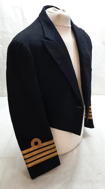 NAVY MESS JACKET Captains Rank Vintage British Naval Officers Dress RN ...