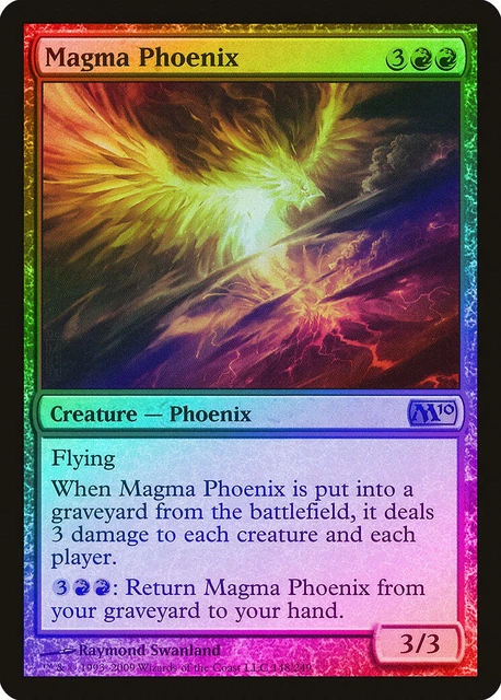MAGMA PHOENIX FOIL Magic 2010/M10 LOURDEMENT PLD rouge rare CARTE ...
