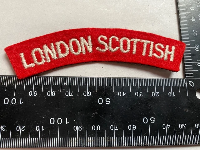 WW2 BRITISH ARMY LONDON SCOTTISH REGIMENT Cloth Shoulder Title Nice ...