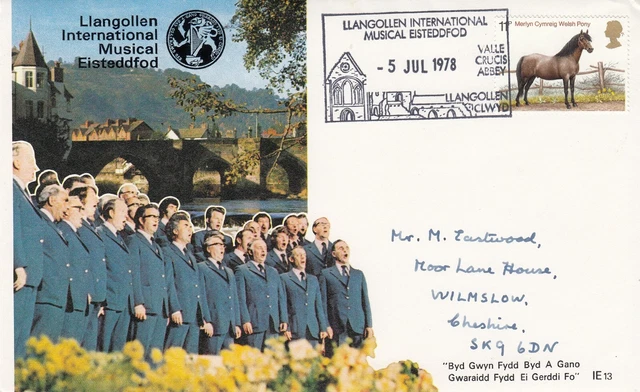 5 JULY 1978 LLANGOLLEN INTERNATIONAL MUSICAL EISTEDDFOD COMMEMORATIVE ...