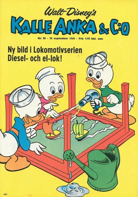 RARE 1965 NO.38 Walt Disneys Kalle Anka & C:O Donald Duck Comic Book In ...