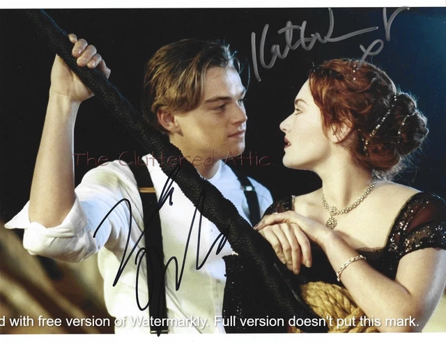 TITANIC. LEO DICAPRIO & KATE WINSLET DUAL Hand signed 8x10 Colour photo ...