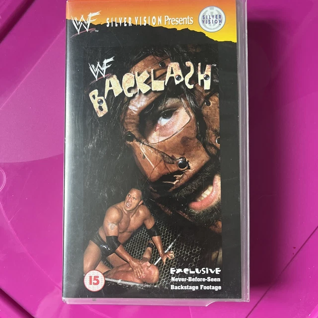 WWF WWE BACKLASH 1999 VHS Video Tape Wrestling Rock Stone Cold Mankind ...