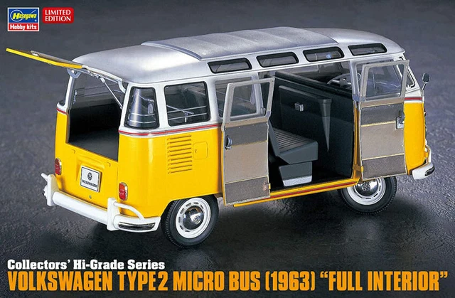 MODELLAUTO AUTO MODEL kit bausatz modellbau Hasegawa VW T2 Bus Van ...