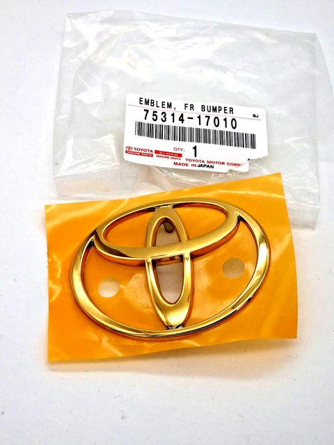 24CT GOLD PLATED GENUINE TOYOTA SUPRA MK4 JZA80 FRONT BUMPER BADGE ...