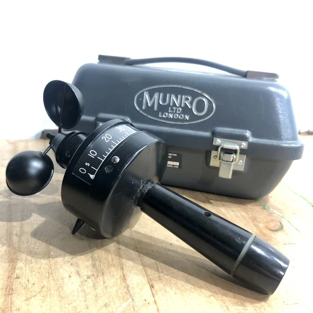 MUNRO IM159 HANDHELD Anemometer - Met Office Mechanical Wind Cup Meter ...