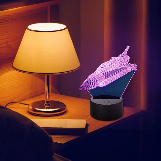 SHAPE NIGHT LIGHT Bedroom Night Lamp LED Acrylic Without Battery Touch ...