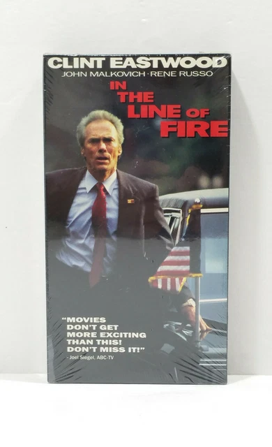 IN THE LINE of Fire (VHS, 1993, Closed Captioned) Tape Clint Eastwood ...