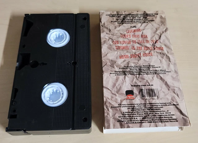 1986 ELEKTRA MOTLEY Crue Uncensored VHS Video Tape Looks That Kill ...