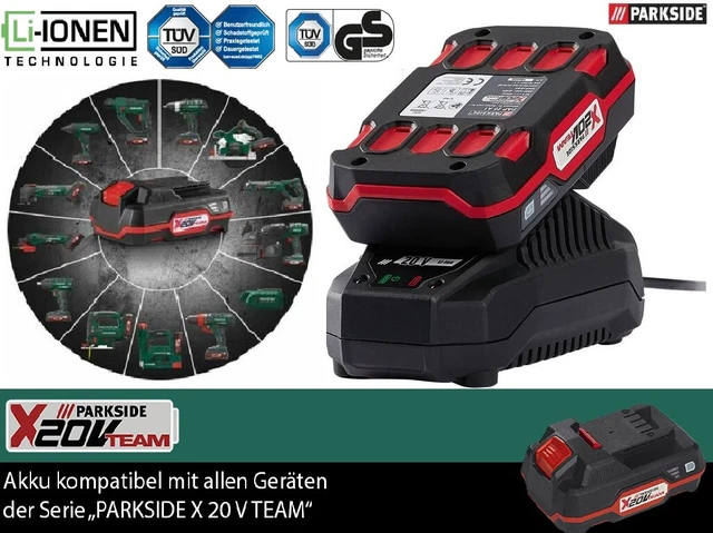 BATTERIE PARKSIDE + chargeur pour les outils X 20 V série batterie ...
