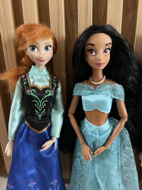 DISNEY JASMINE POCAHONTAS Elsa Anna Disney Store Frozen Aladdin Doll ...