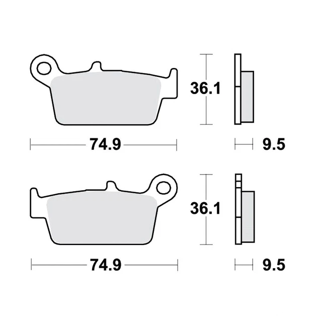 SINTERED BRAKE PADS RSI TRW Lucas Fantic XEF 125 Enduro Comp 2021-2022 ...