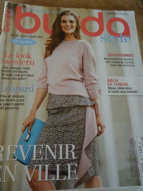 MAGAZINE BURDA STYLE Le Look Western Revenir En Ville Août 2015 N°188 ...