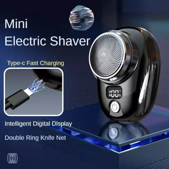 Mini Portable Electric Shaver For Men Usb Rechargeable With Digital £4