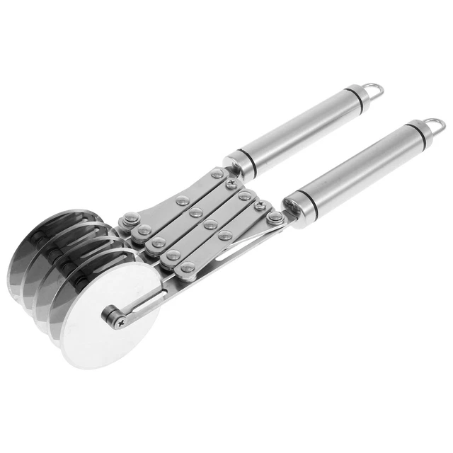 PASTRY CUTTER WHEEL Stainless Steel 5 Wheel Pizza Cutter Adjustable ...