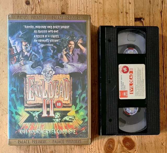 EVIL DEAD II Rare VHS Original 1987 Palace Premier Gold Big Box Release ...