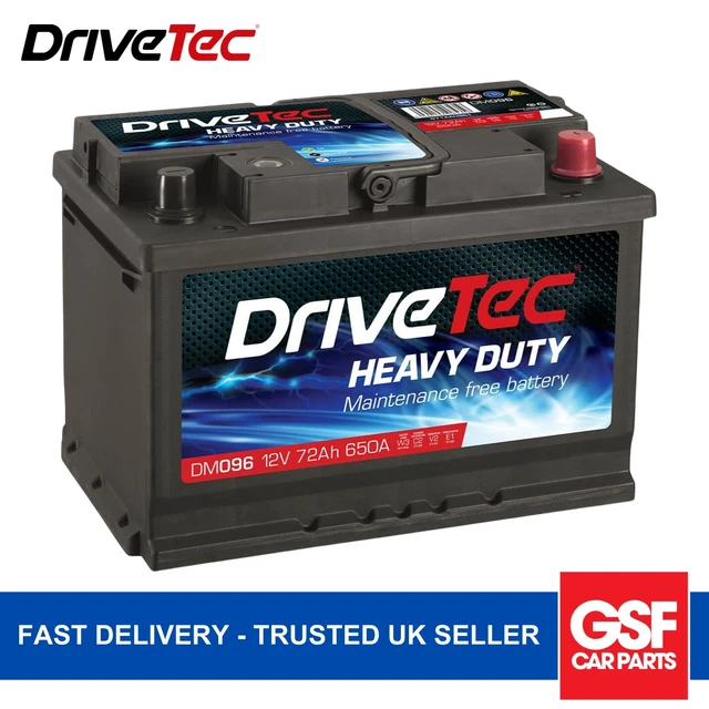 DRIVETEC BATTERY DM096 12V 72Ah 650A B13 For Mercedes-Benz Sprinter 3-T ...