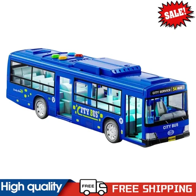 EDUCATIONAL PLAY VEHICLES Toy Openable Door School Bus Toy Electric ...